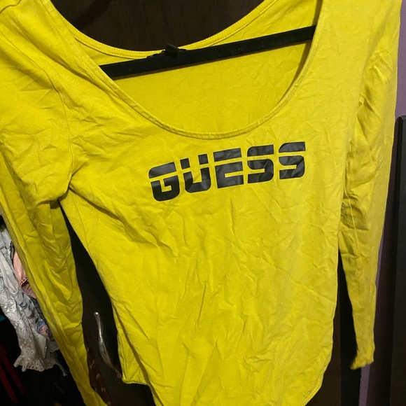 Guess | Tops | Neon Green Guess Bodysuit | Poshmark